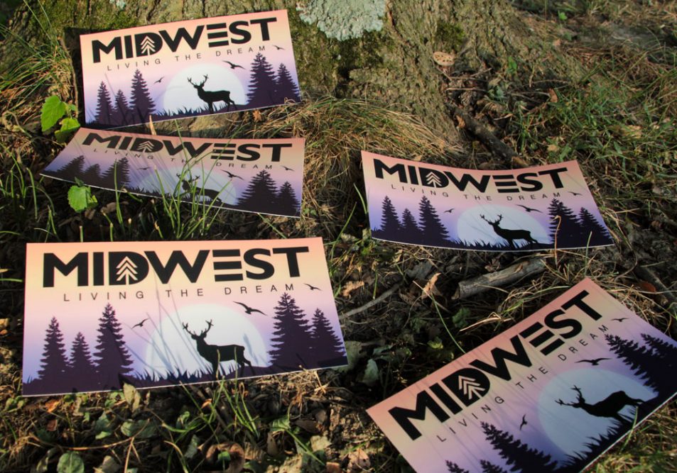 Midwest Deer Moon Bumper Sticker – Midwest Shades